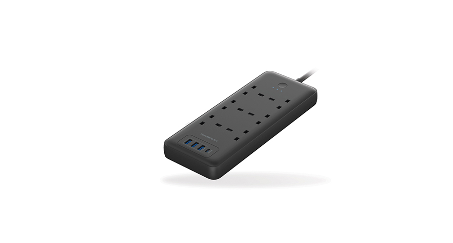Powerology 48W UK Power Strip - Black