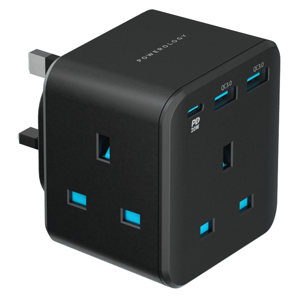 20W Multi-port Fast Charging Wall Adapter | Powerology