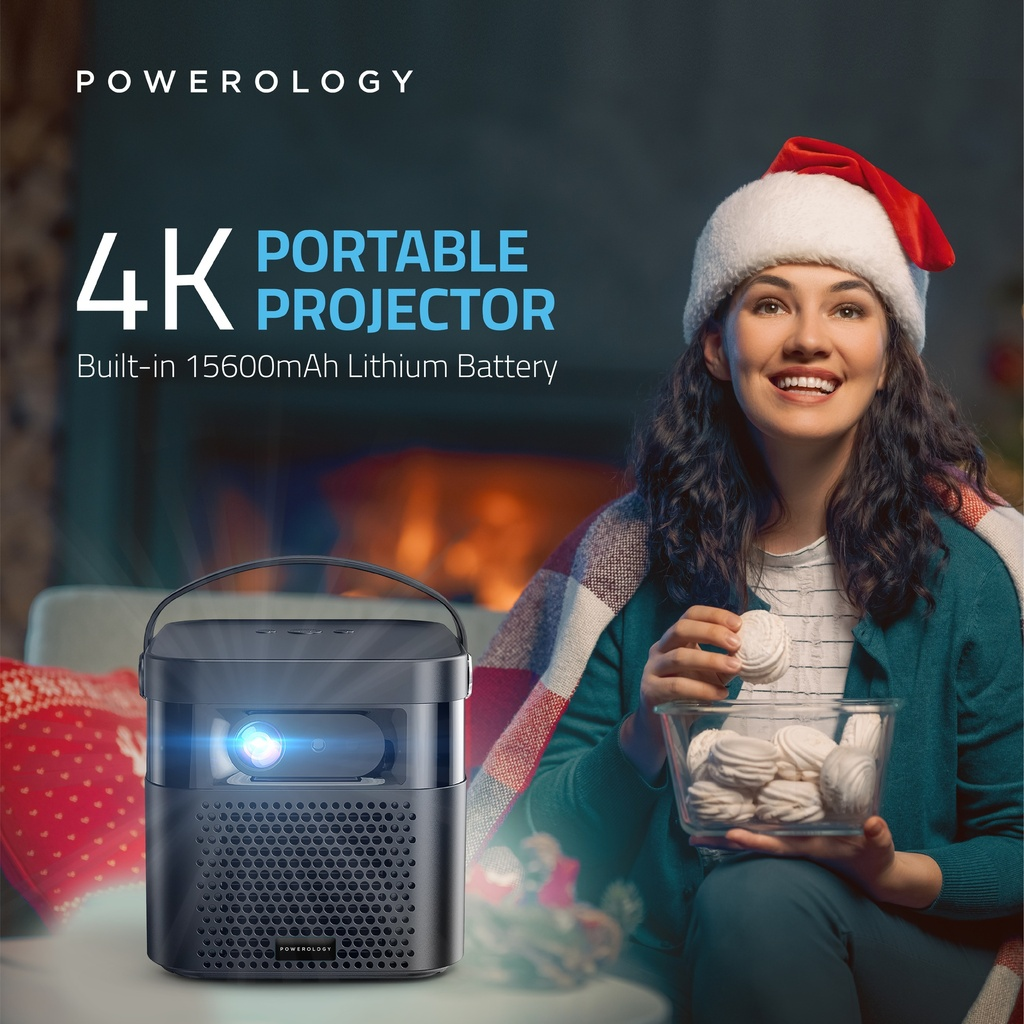 Portable Projector 4K HD 15600mAh | Powerology