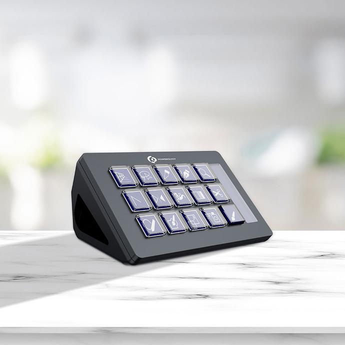 Powerology Stream Deck - Interactive Buttons & Custom Software - Black