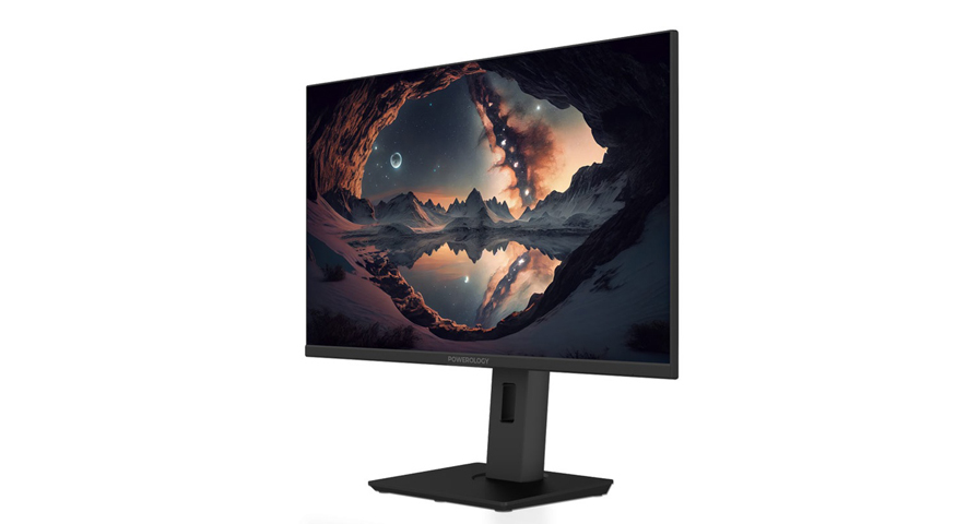Powerology 27" 4K Office Monitor with RGB light - Black