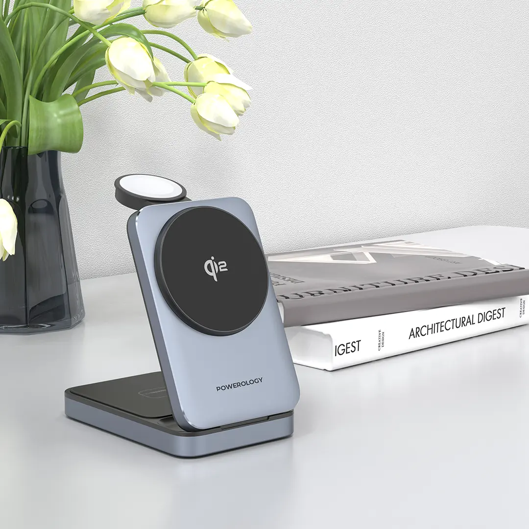 Powerology Qi2 Fast Charging Multi-Device Hub - Black