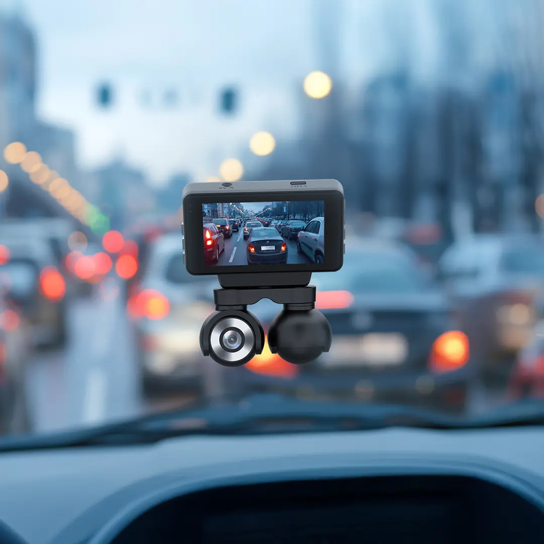 Powerology Dual Lens Dash Camera - Black