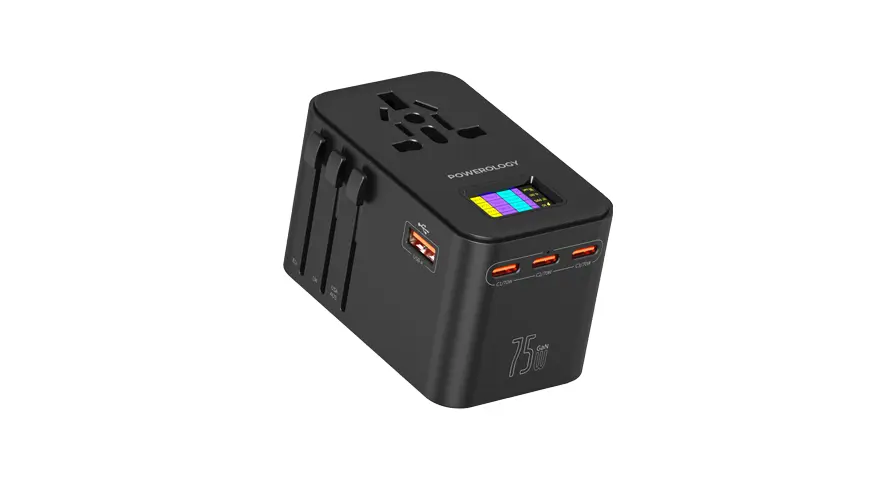 Powerology GaN 75W Universal Charger - Black