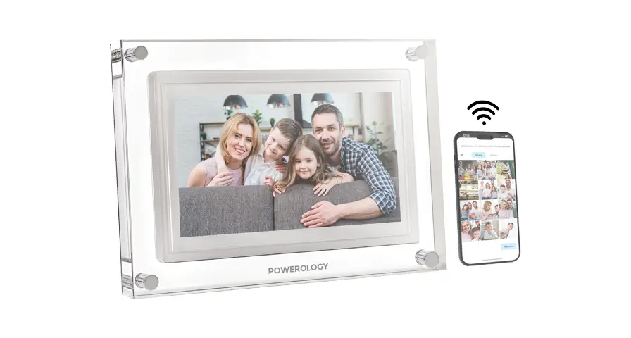 Powerology 10'' Smart Frame Digital Photo Display - White