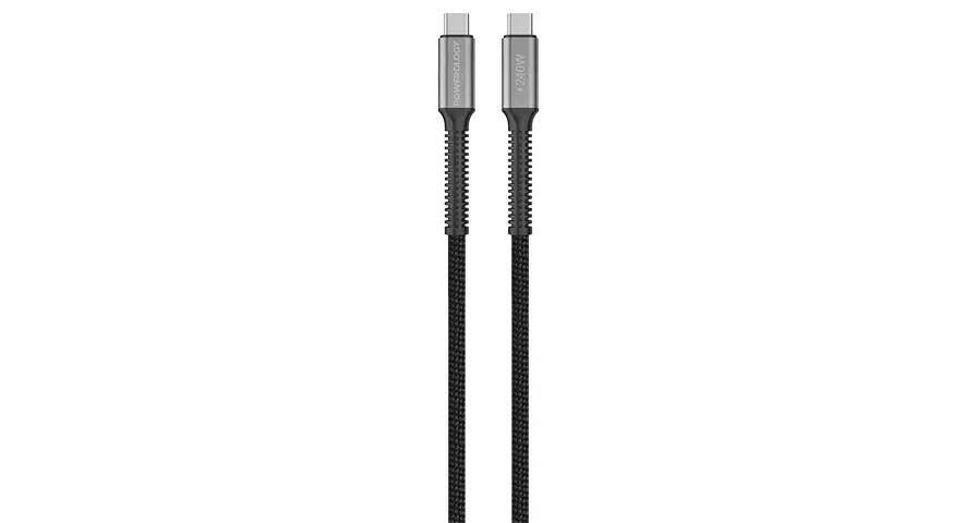Powerology USB4 Braided USB-C To USB-C Cable - Black