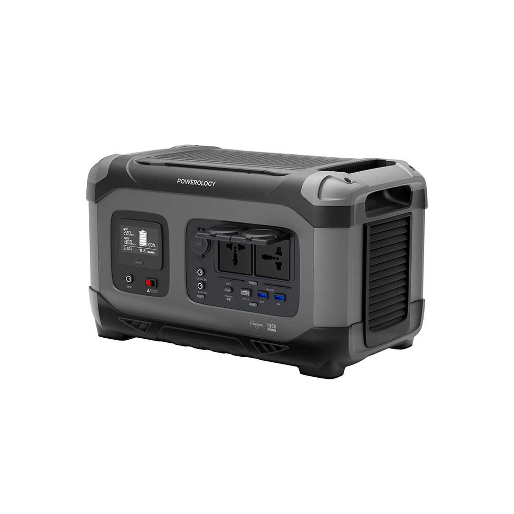 Powerology Portable Power Generator: 392000mAh, 1300W, PD 60W - Black